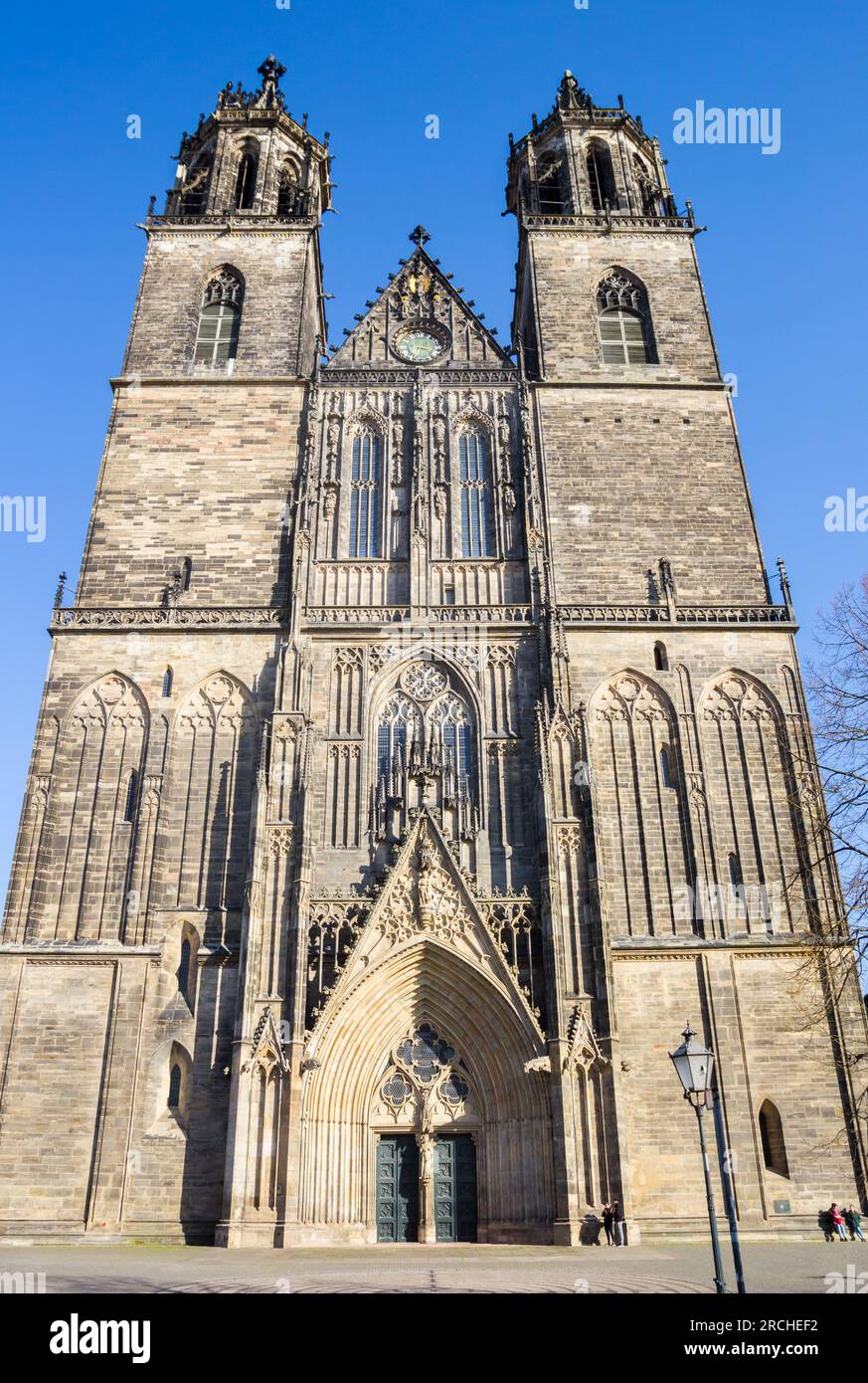 Front of the historic Dom church in Magdeburg, Germany Stock Photo - Alamy