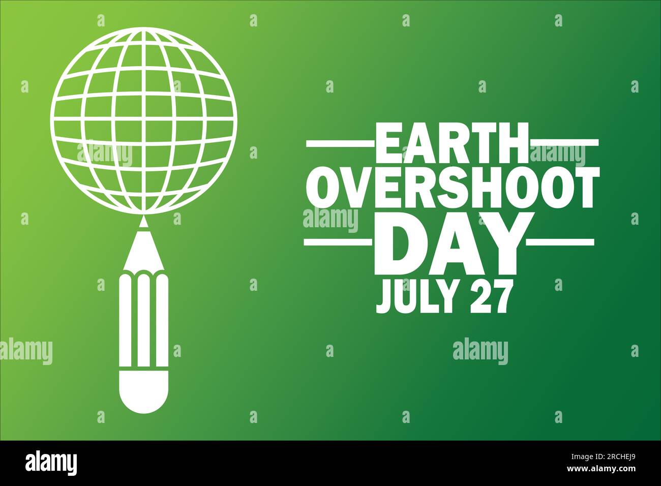 Earth Overshoot Day. July 27. Vector Illustration Suitable for greeting ...
