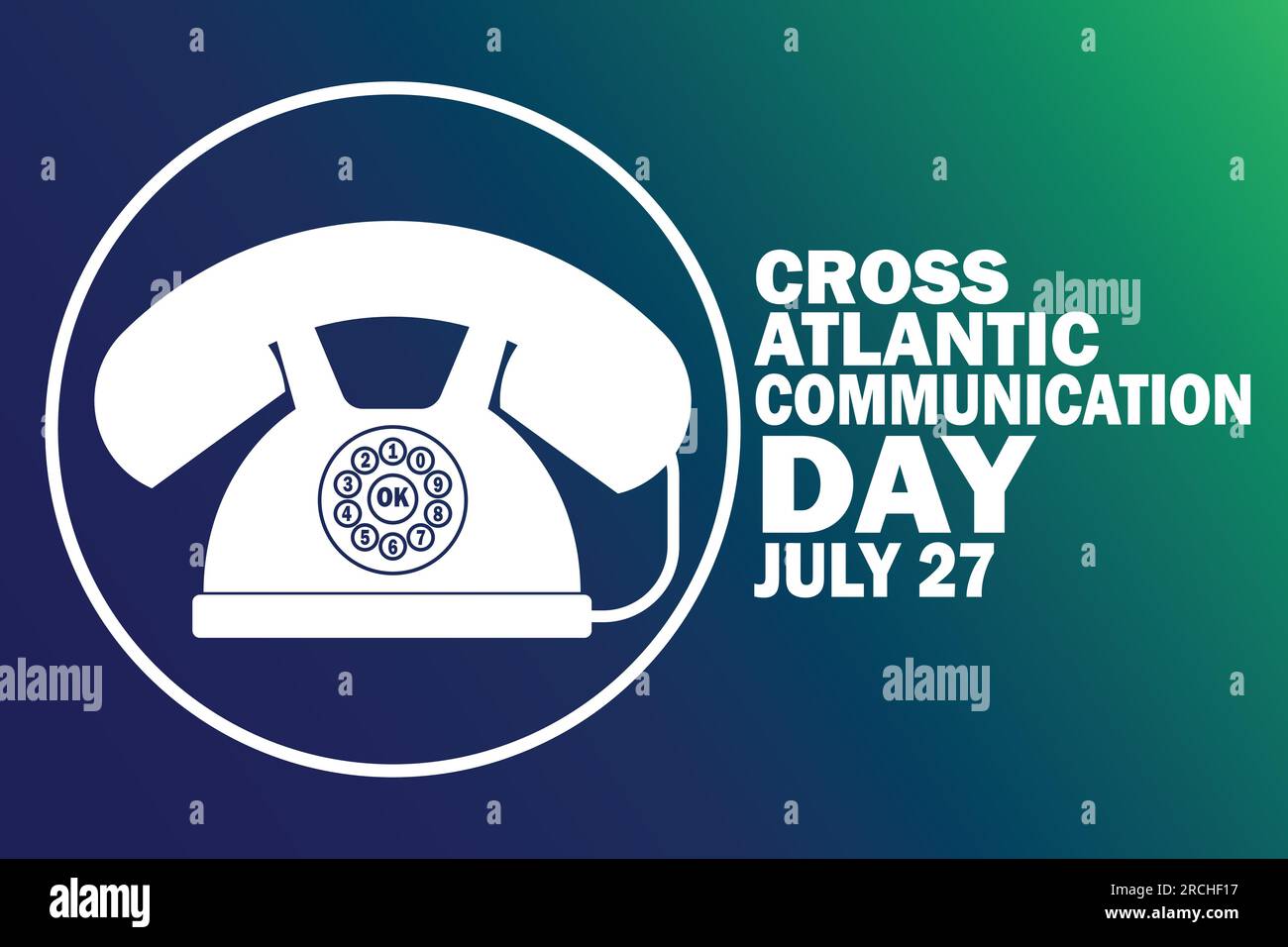 Cross Atlantic Communication Day Vector Template Design Illustration ...