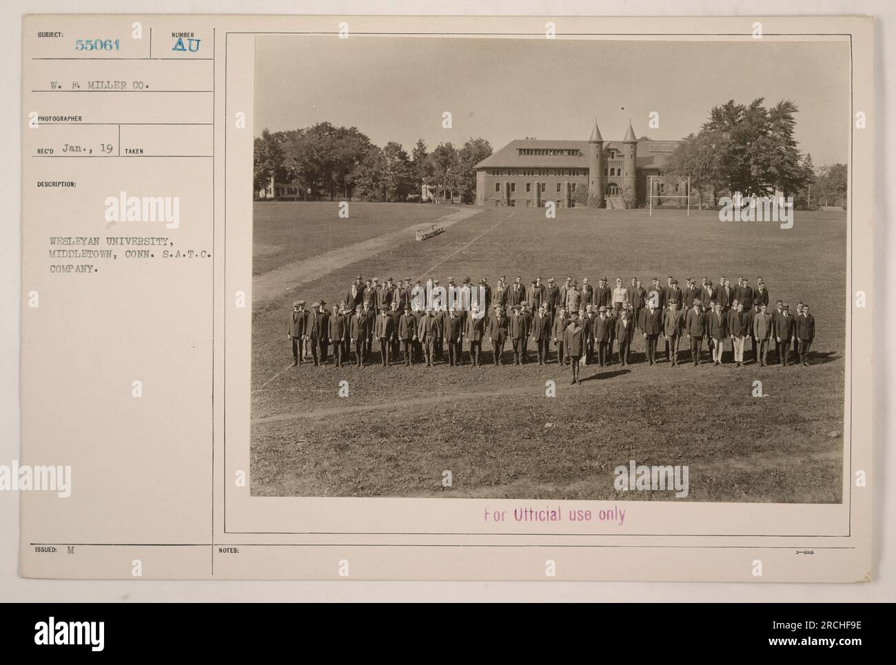 Soldiers from the S.A.T.C. (Student Army Training Corps) company at ...