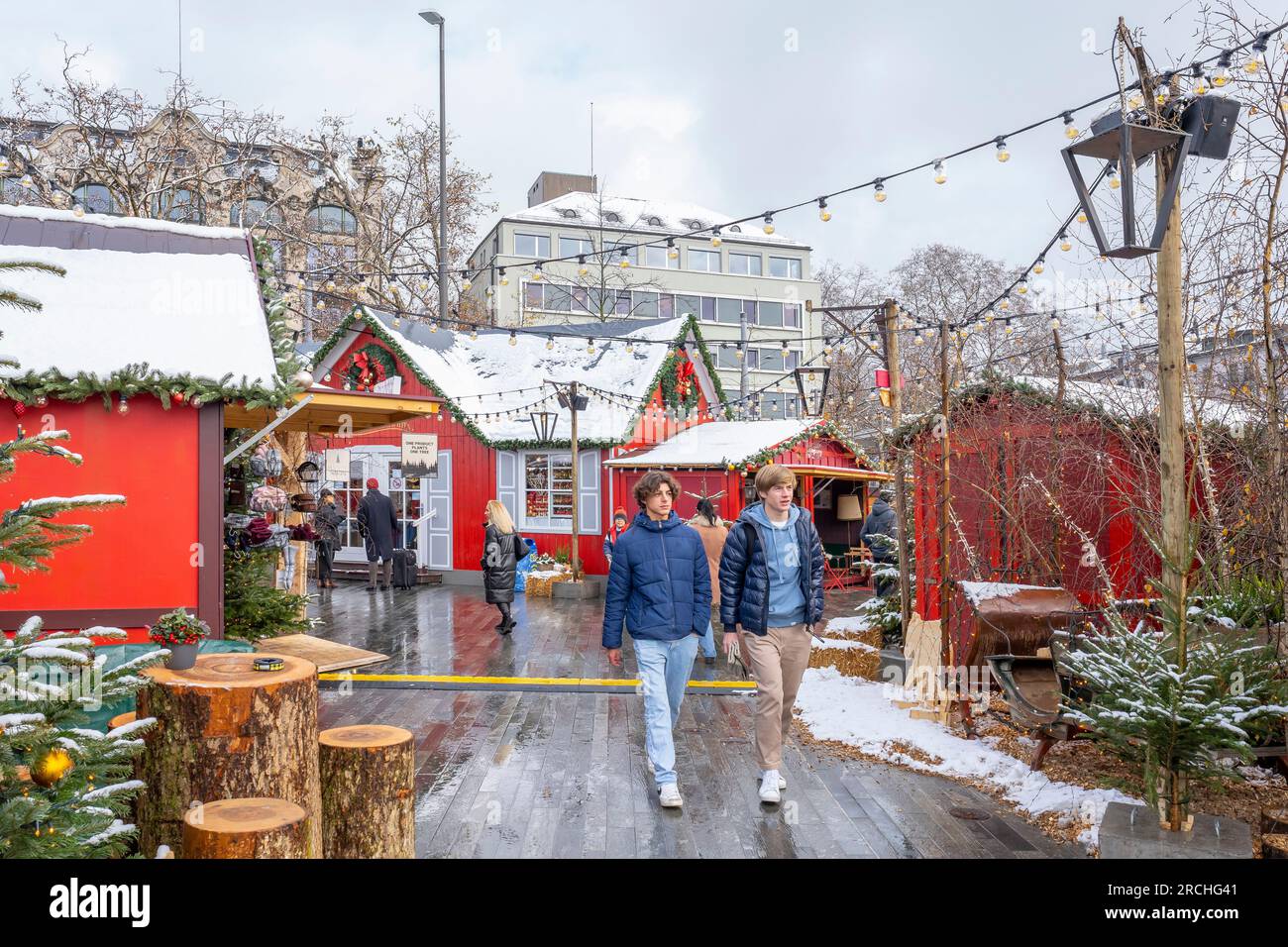 Opera House Christmas market, Zurich, Switzerland Stock Photo - Alamy