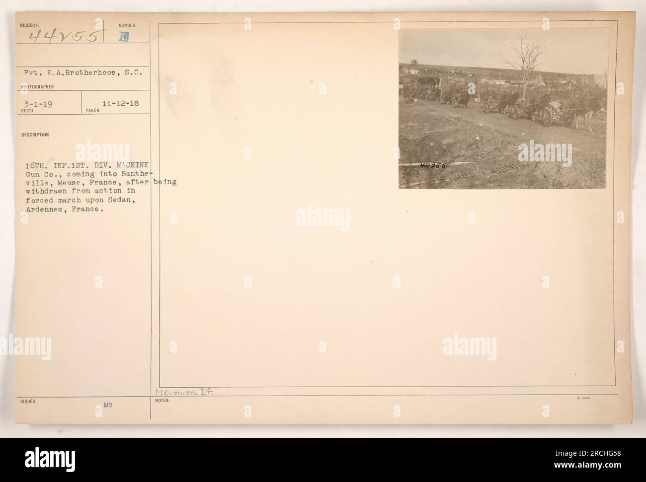 16th inp 1st div machine gun co hi-res stock photography and images - Alamy