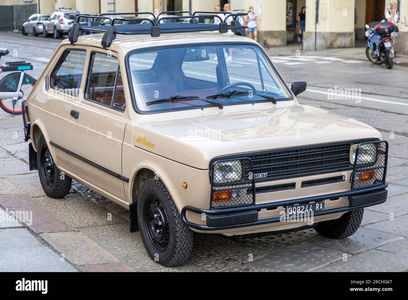 Milan , Italy - 07 10 2023 : fiat 127 rustica retro restoration vintage ...