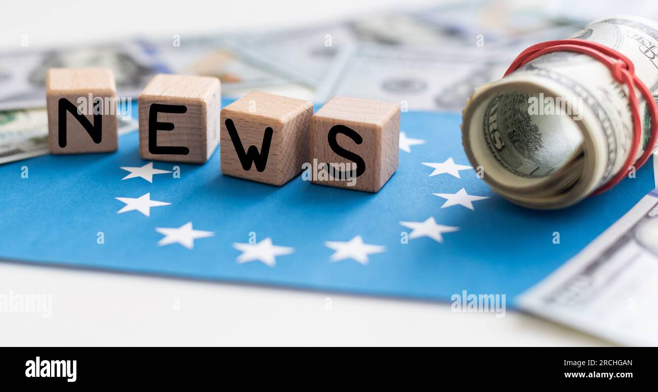 Information concept with letters of the alphabet forming the word news ...