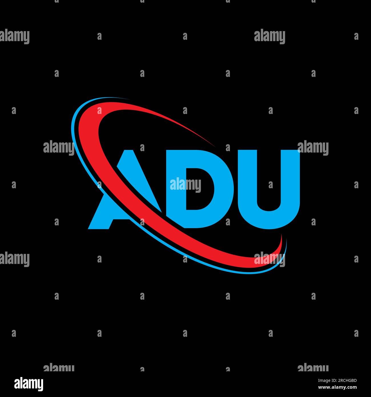 ADU logo. ADU letter. ADU letter logo design. Initials ADU logo linked with circle and uppercase ...