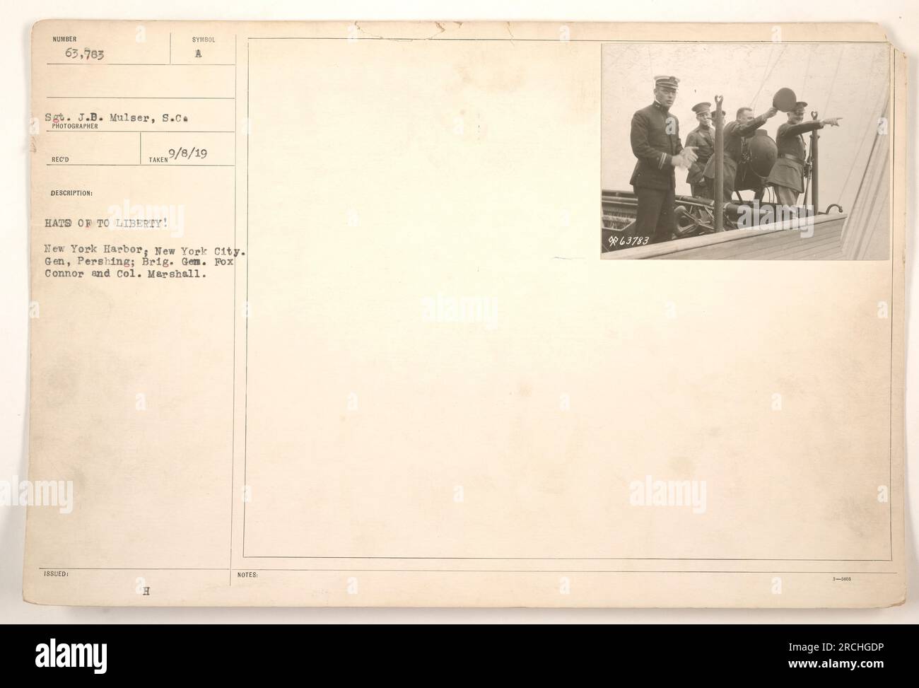 Group of military figures gathered at New York Harbor, New York City ...