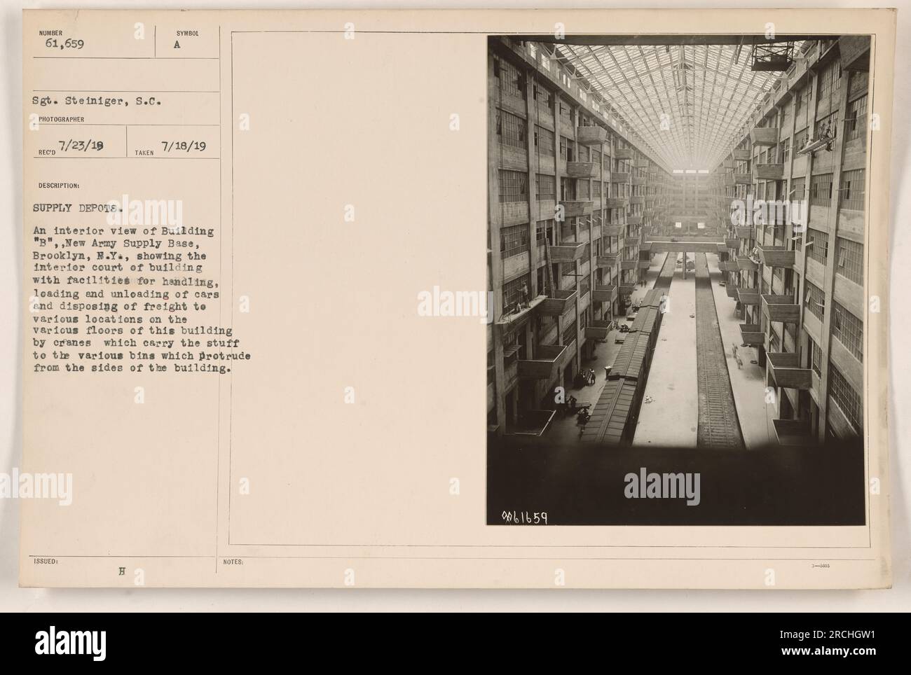 Interior view of Building "B" at the New Army Supply Base in Brooklyn ...