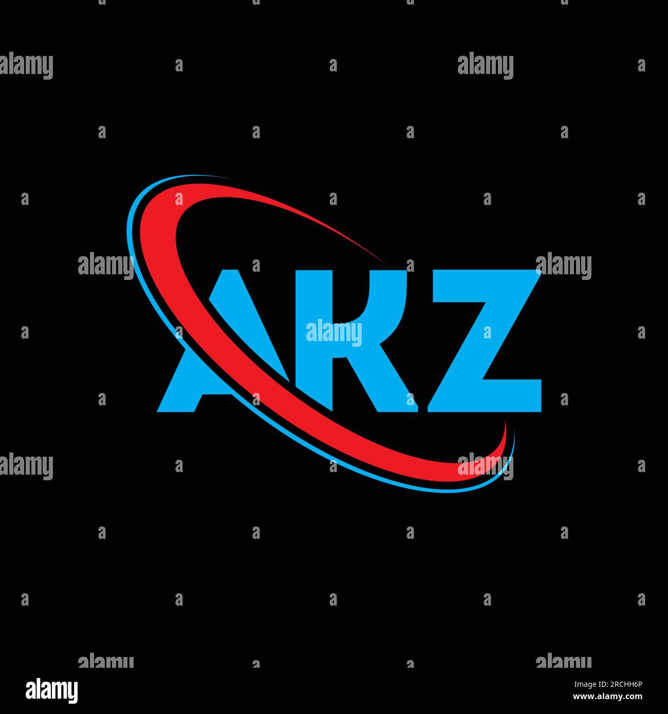 AKZ logo. AKZ letter. AKZ letter logo design. Initials AKZ logo linked ...