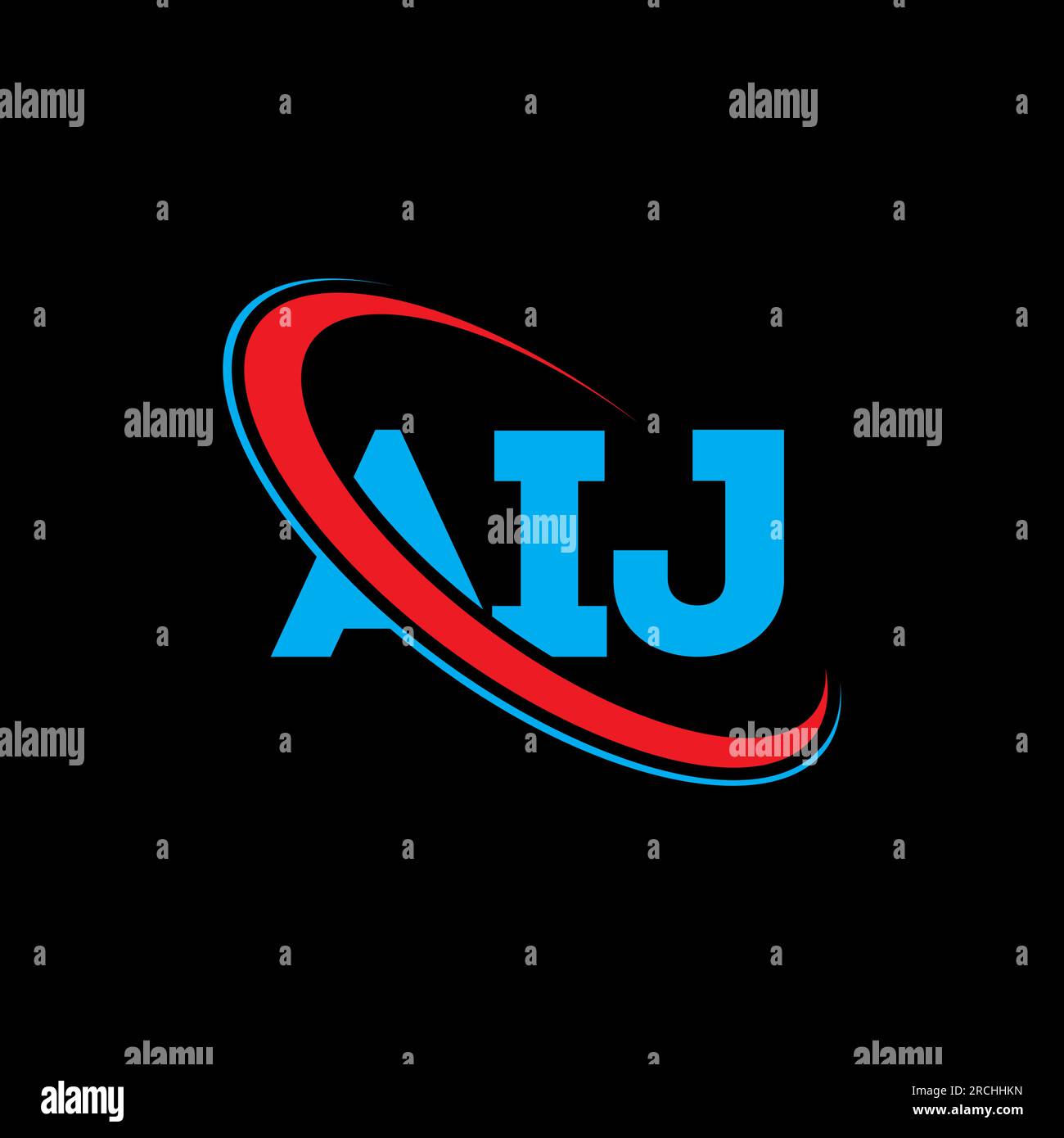 AIJ logo. AIJ letter. AIJ letter logo design. Initials AIJ logo linked ...