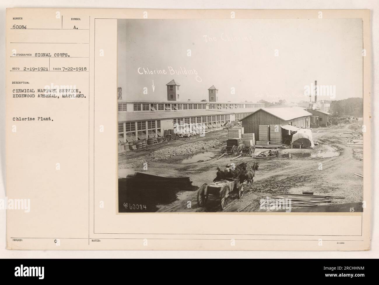 Image depicts the Chlorine Plant at Edgewood Arsenal, MD, operated by ...