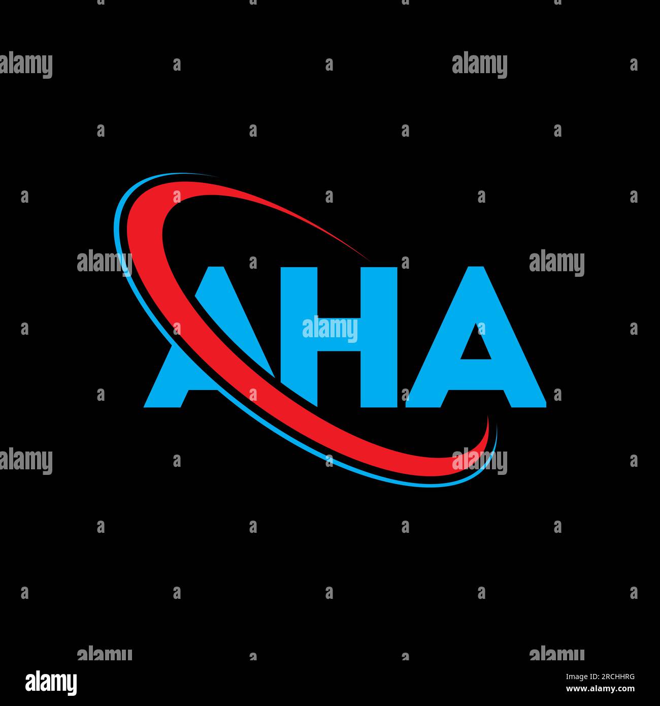 AHA logo. AHA letter. AHA letter logo design. Initials AHA logo linked ...