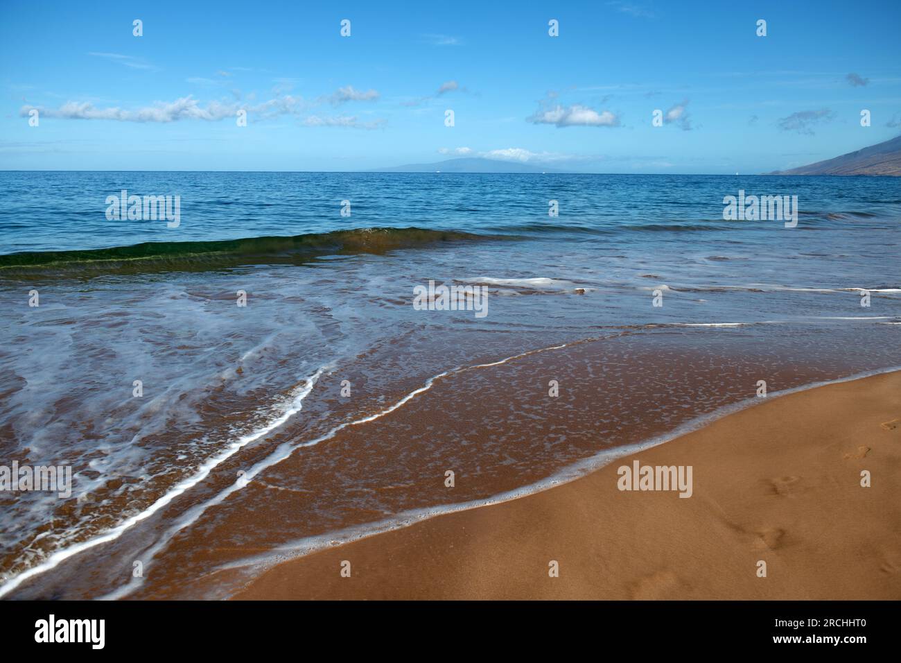Sea background, nature of tropical summer beach with rays of sun light ...