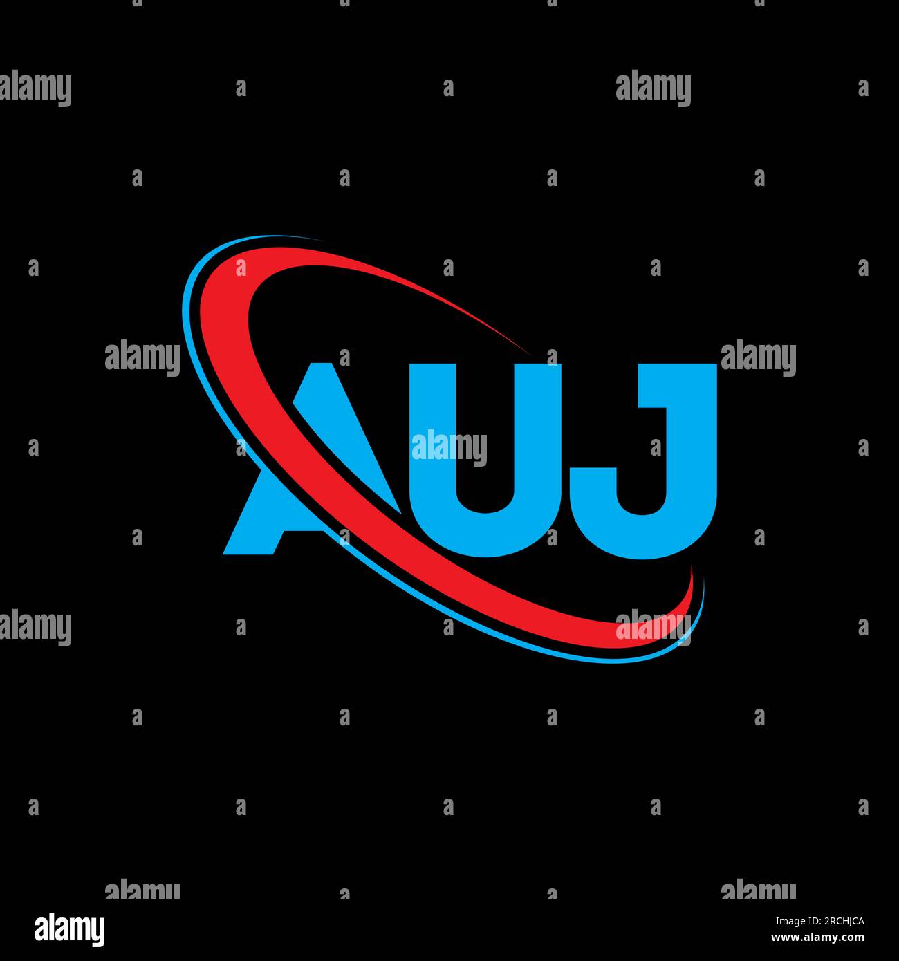 AUJ logo. AUJ letter. AUJ letter logo design. Initials AUJ logo linked ...