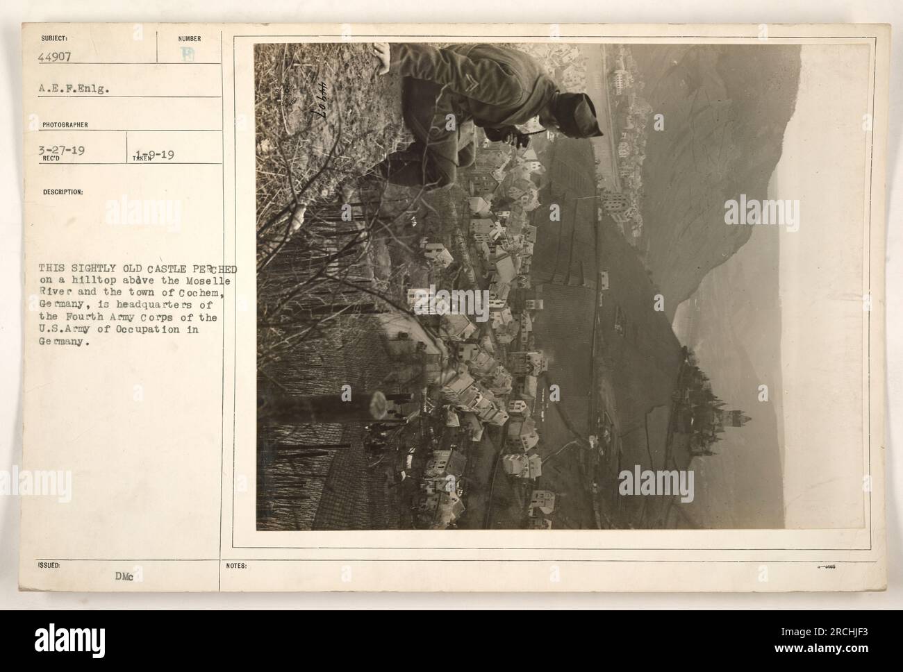 The image shows a castle situated on a hilltop overlooking the Moselle ...