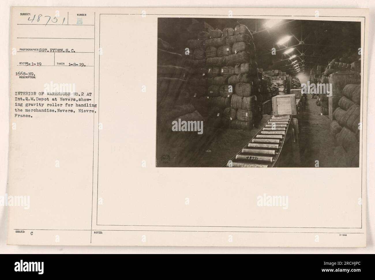 Interior view of Warehouse No. 2 at the International Quartermaster ...