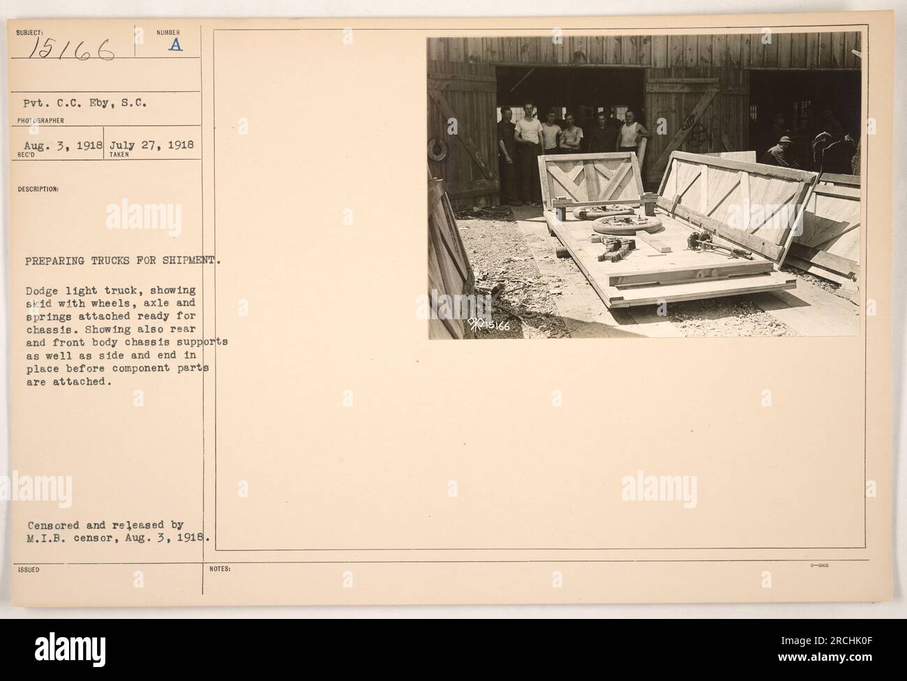 Pvt. C.C. Eby of the Signal Corps is seen in this photograph taken on ...