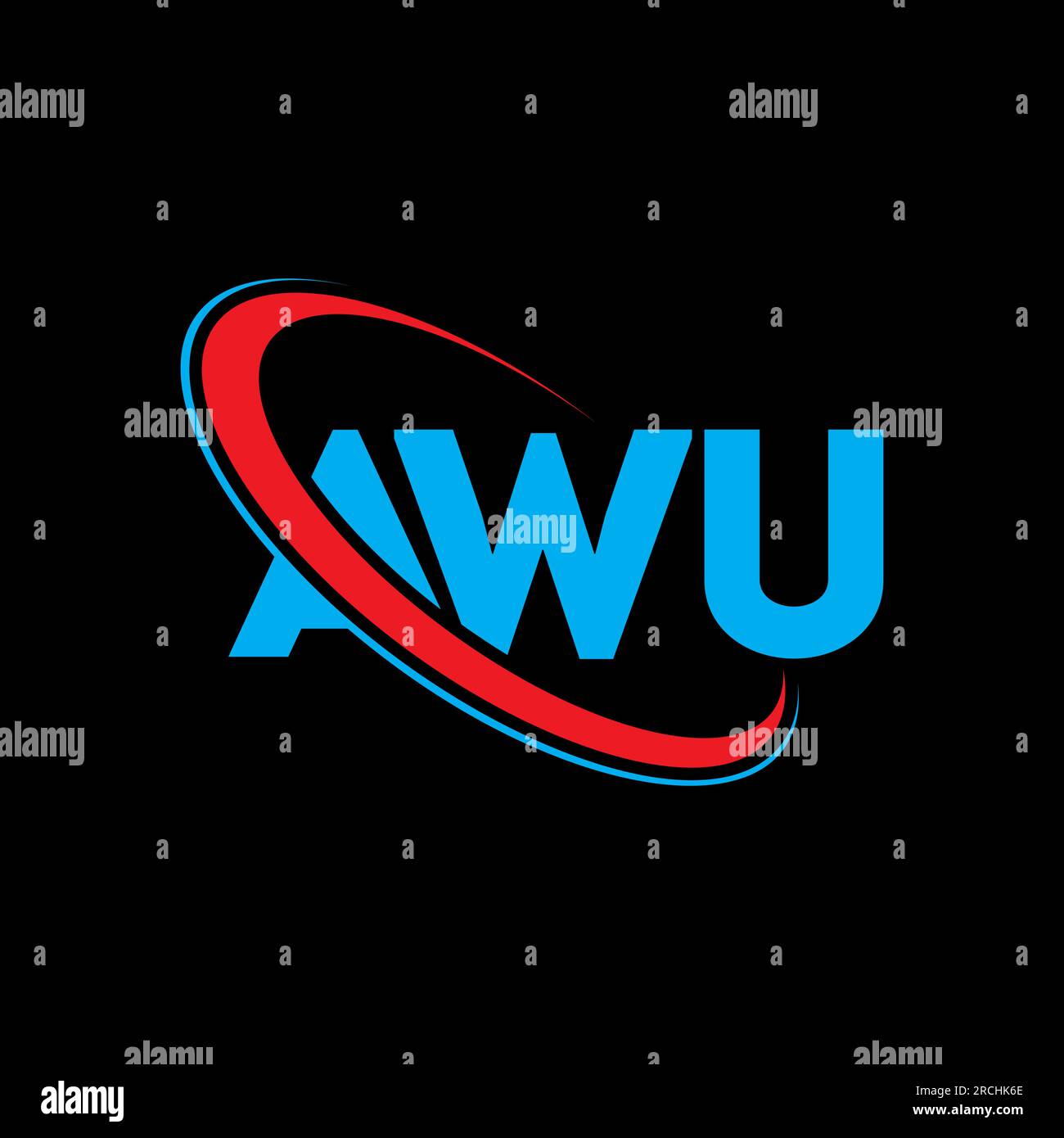 AWU logo. AWU letter. AWU letter logo design. Initials AWU logo linked with circle and uppercase ...