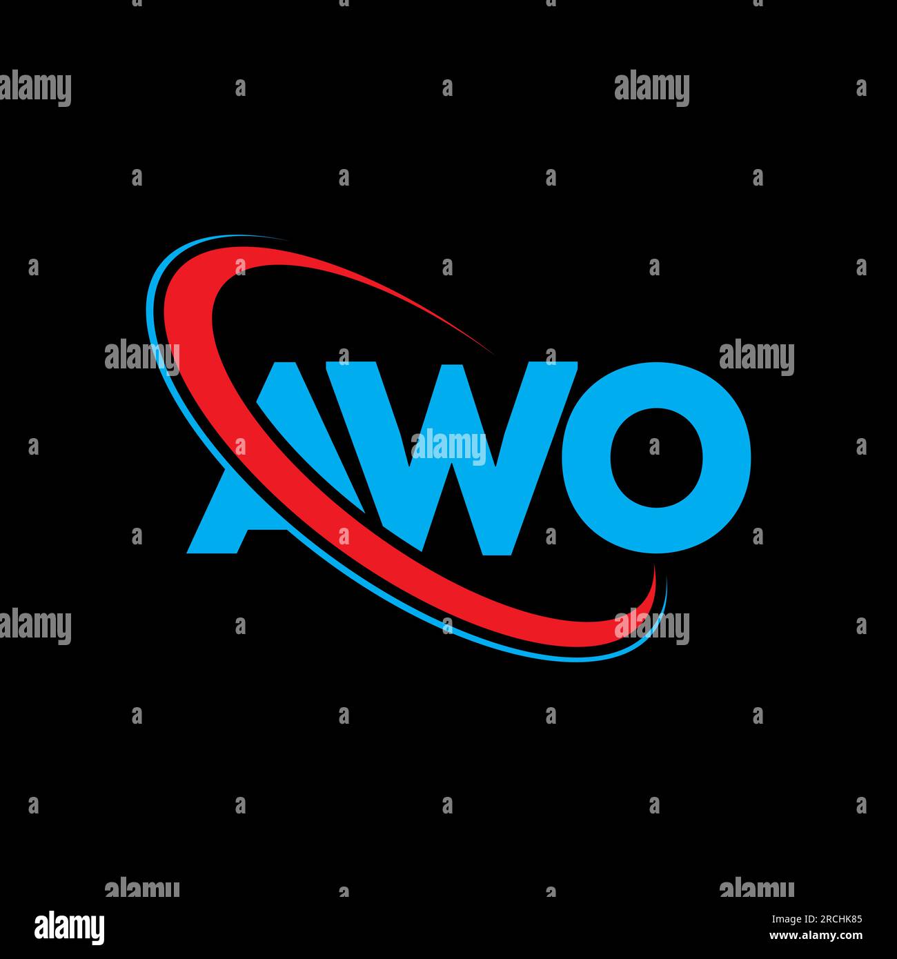 AWO logo. AWO letter. AWO letter logo design. Initials AWO logo linked ...