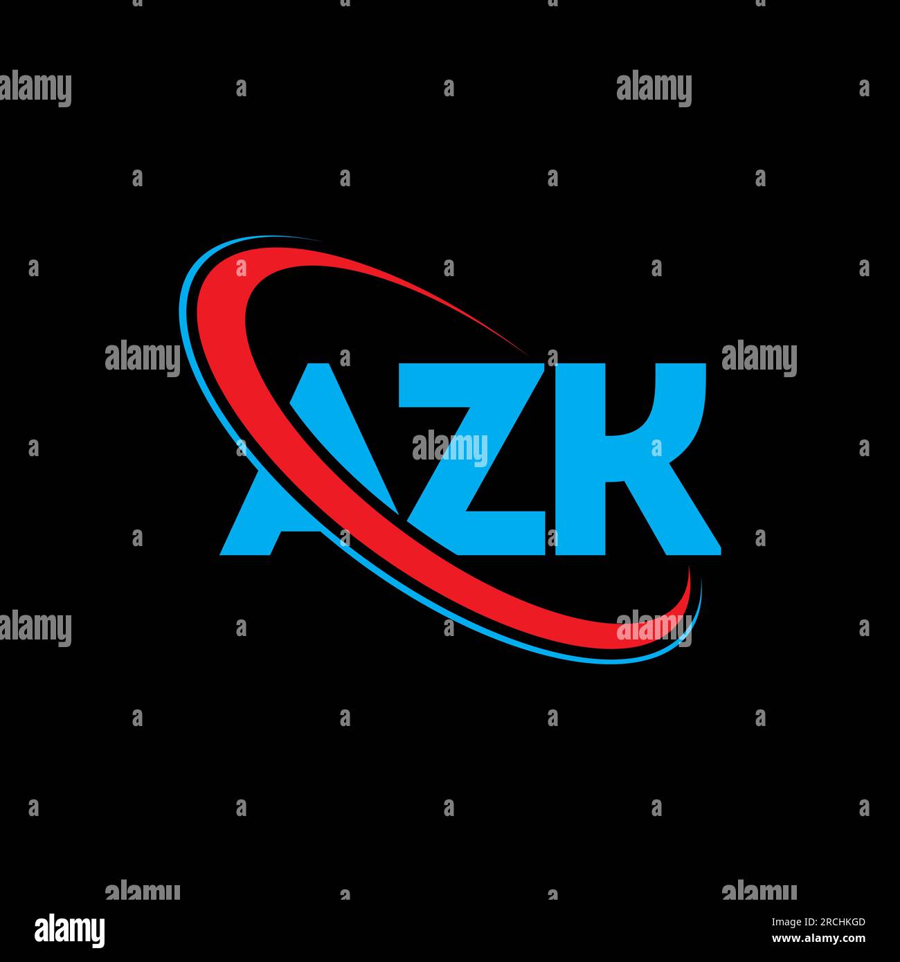 AZK logo. AZK letter. AZK letter logo design. Initials AZK logo linked ...
