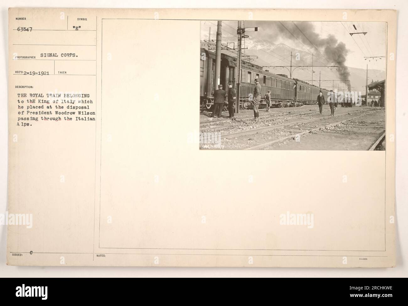 The photo shows the royal train of the King of Italy, which was made ...