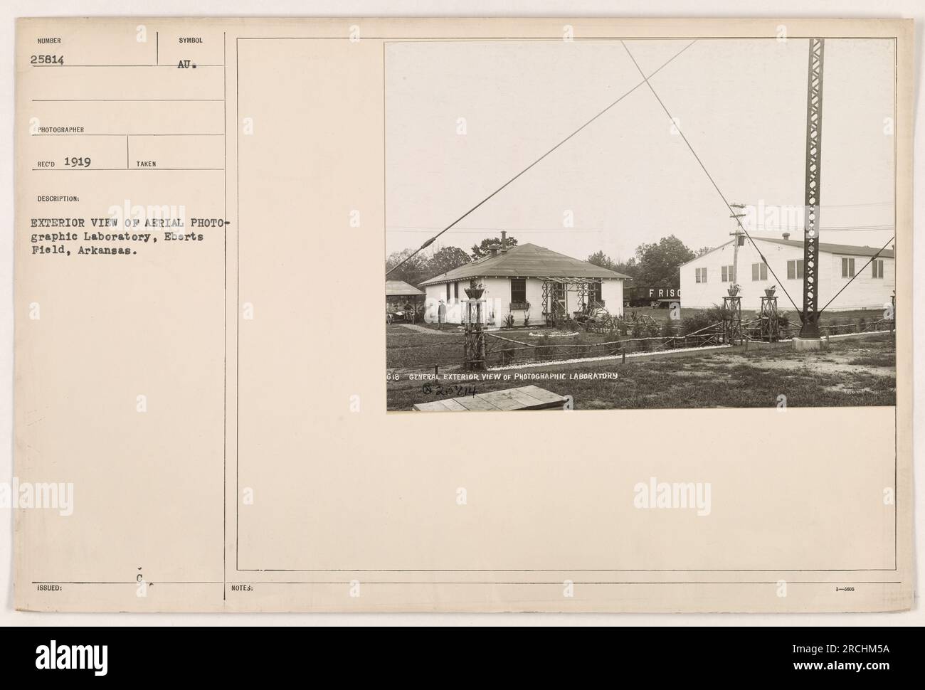 Exterior view of the Aerial Photographic Laboratory at Eberts Field ...