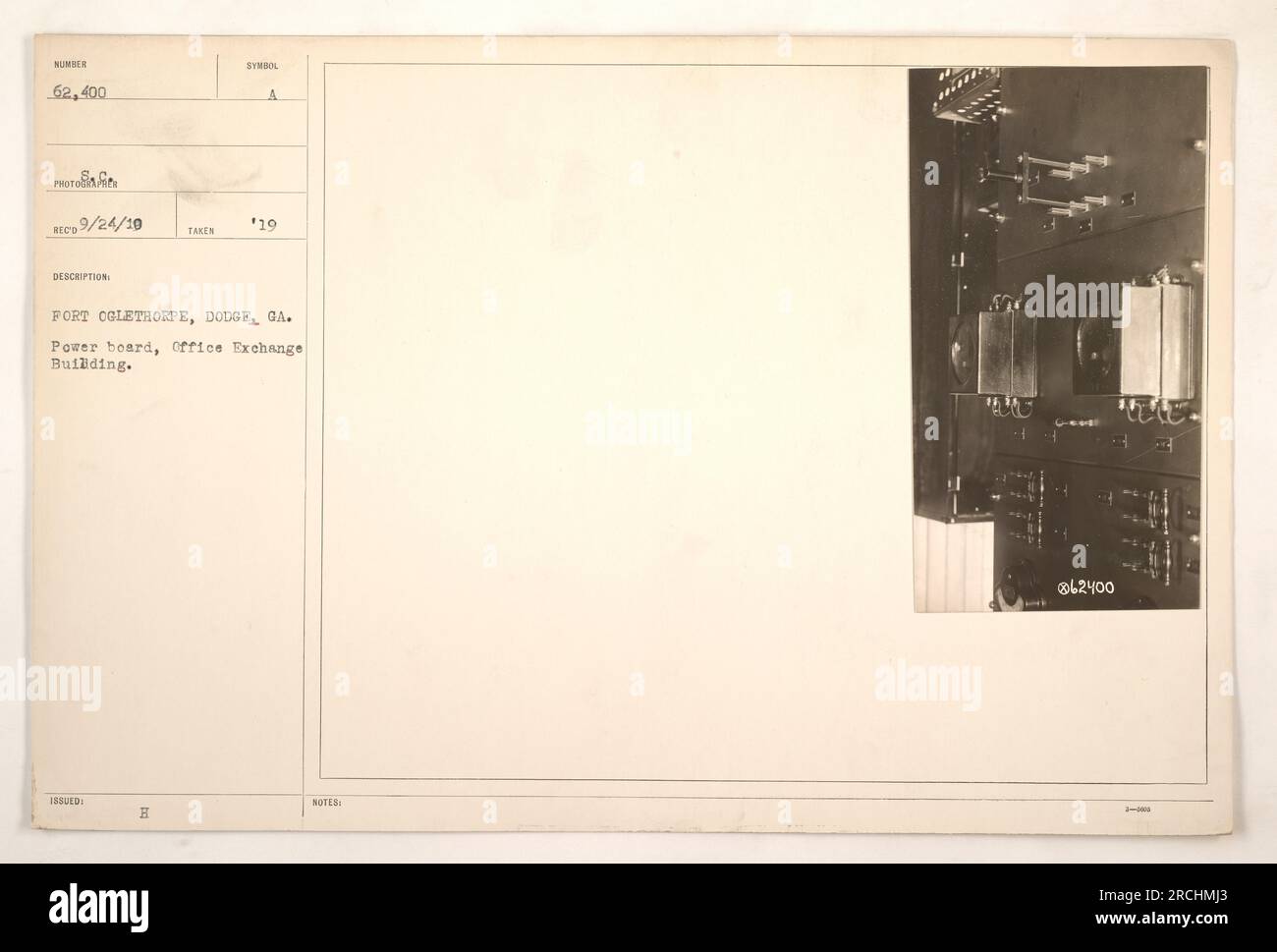 Image of Fort Oglethorpe, Dodge, Georgia. This is the Power Board ...