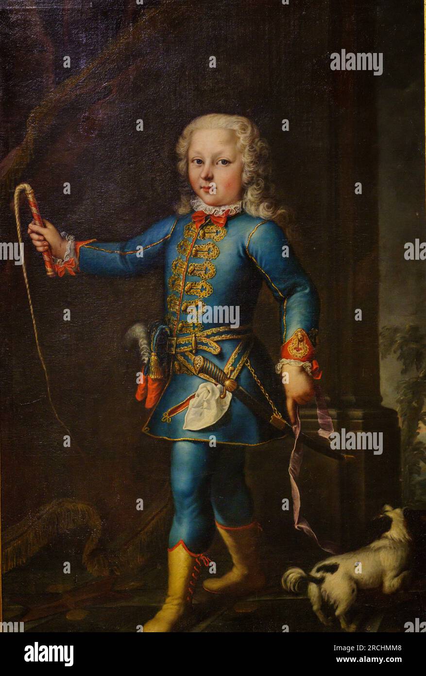 Michele Antonio Saluzzo with his dog, 1734, M.G,B. Clementi, la ...