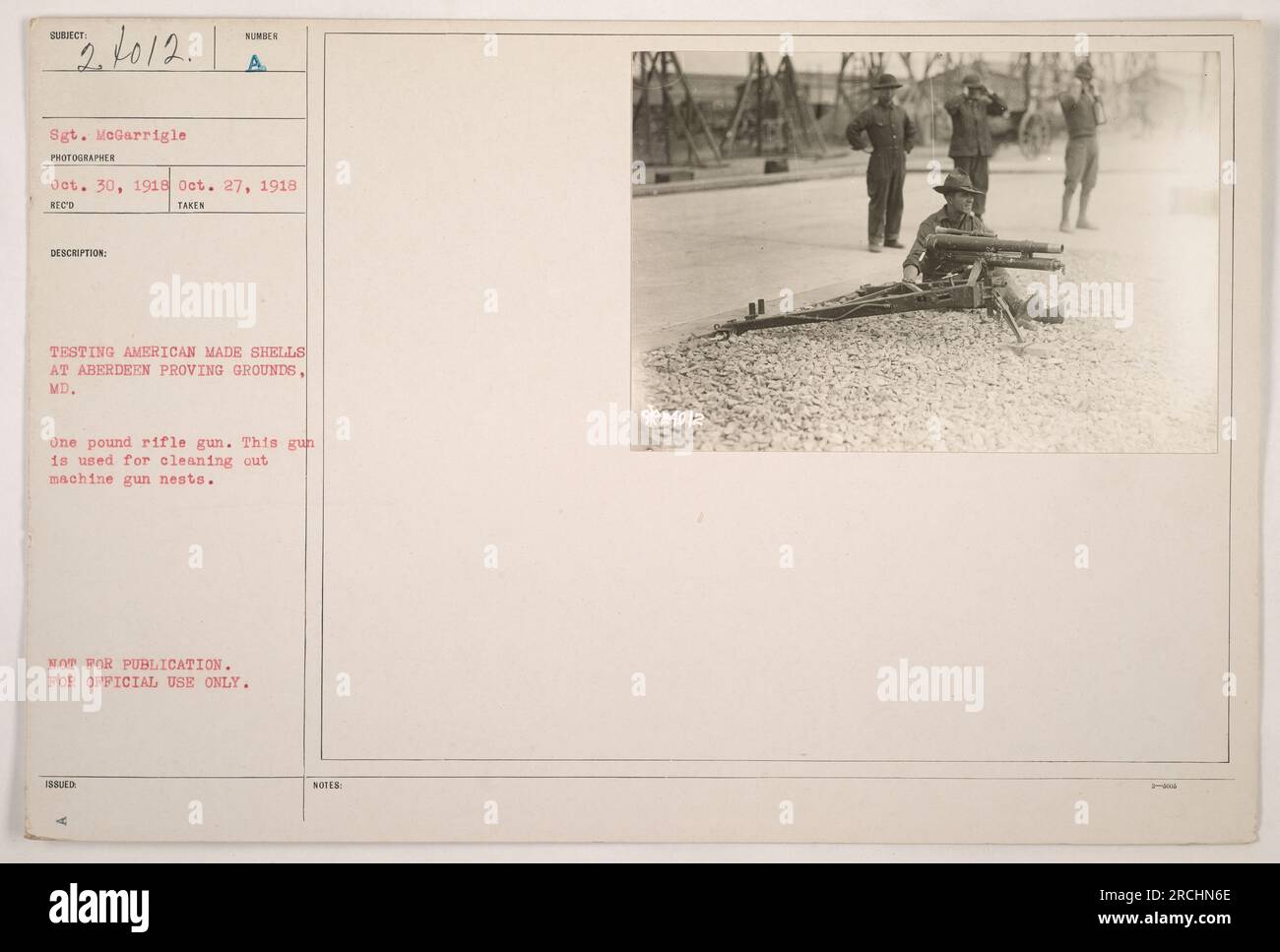 Soldier conducting testing of American-made shells at Aberdeen Proving ...