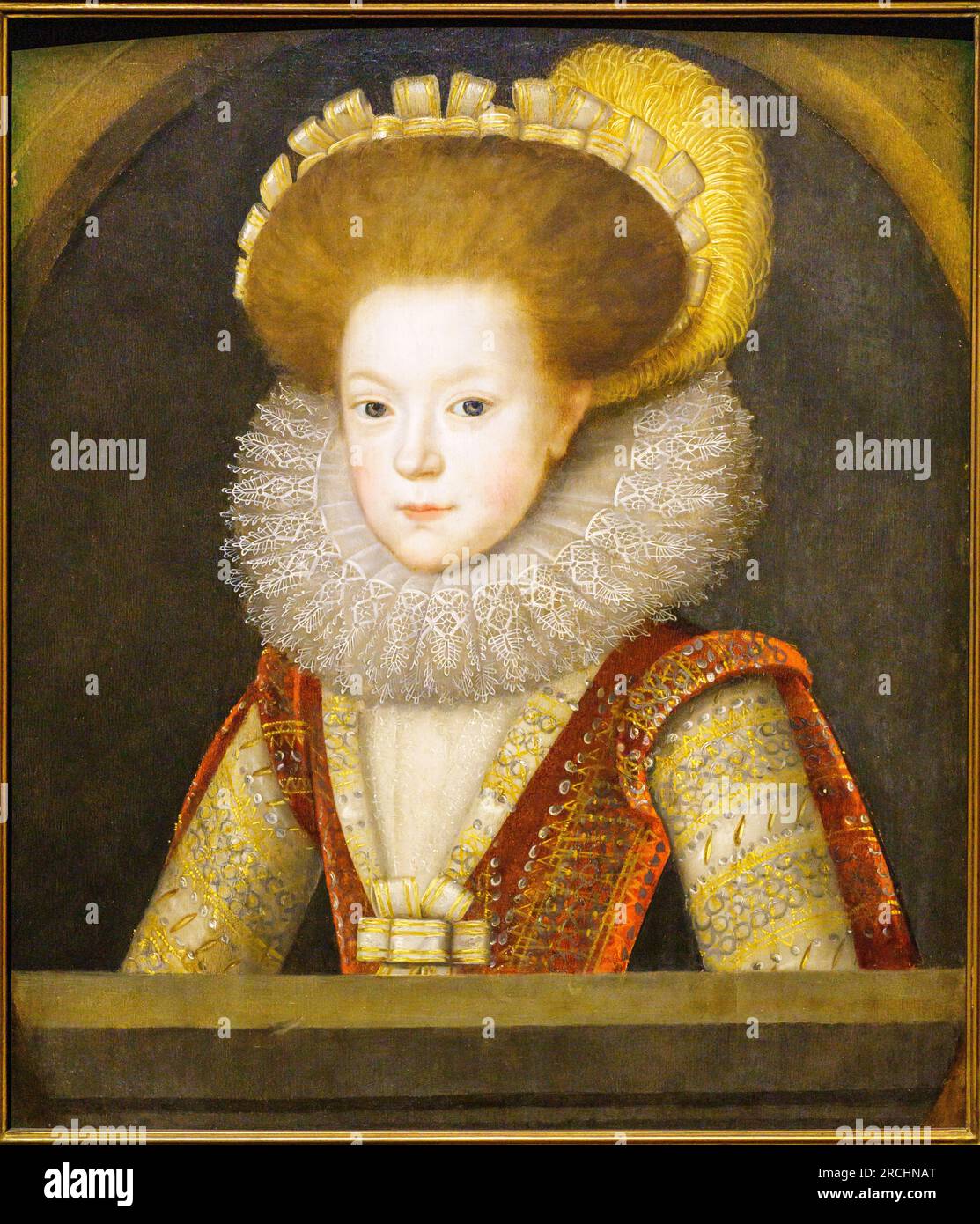 girl wearing an embroidered red and white dress, follower of Marcus ...