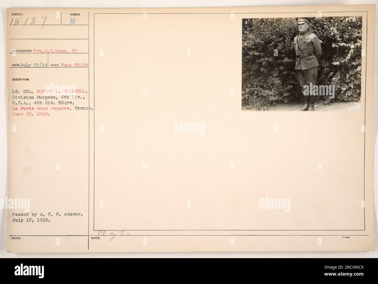 Lt col robert l carswell hi-res stock photography and images - Alamy