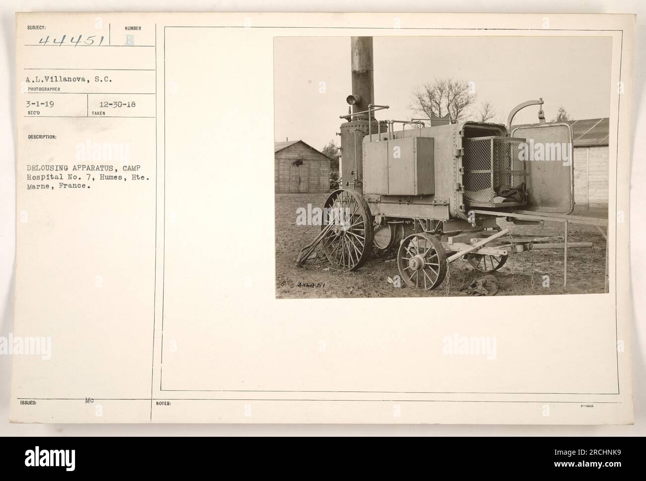 This image shows a delousing apparatus at Camp Hospital No. 7 in Humes ...
