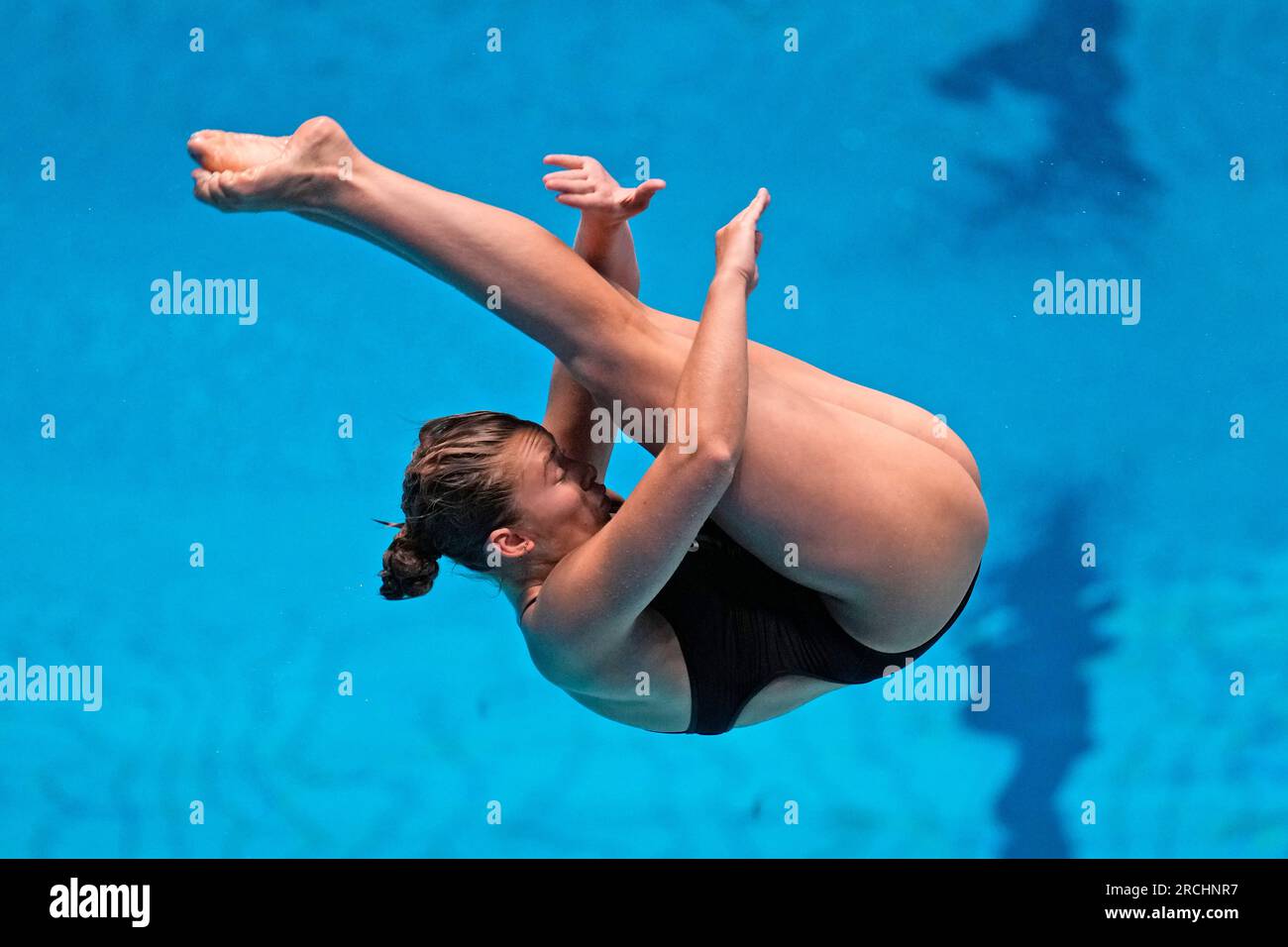 Hailey Hernandez of the United States competes in the 1m springboard ...