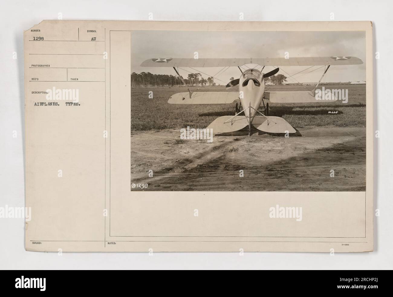 Airplane Number 1298, photographed by RECO, shows a group of airplanes ...