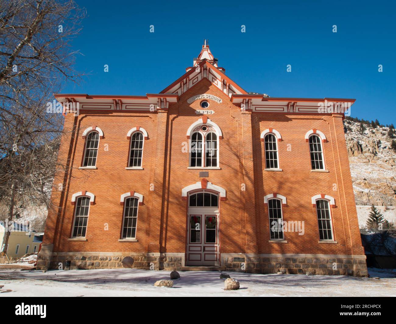 Old Public School Stock Photo - Alamy