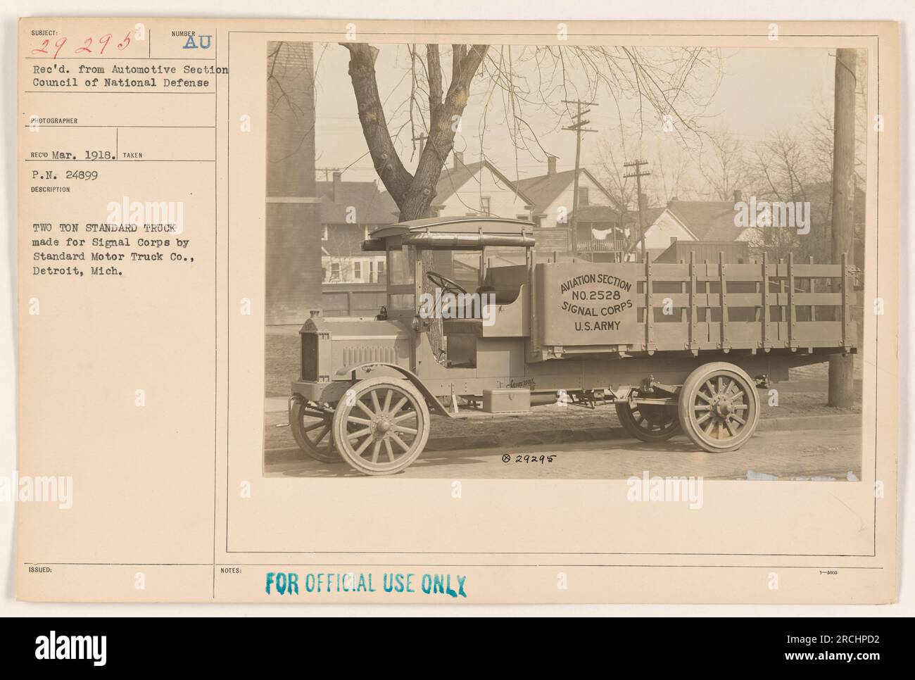 Image showing a Two Ton Standard Truck made for the Signal Corps by ...