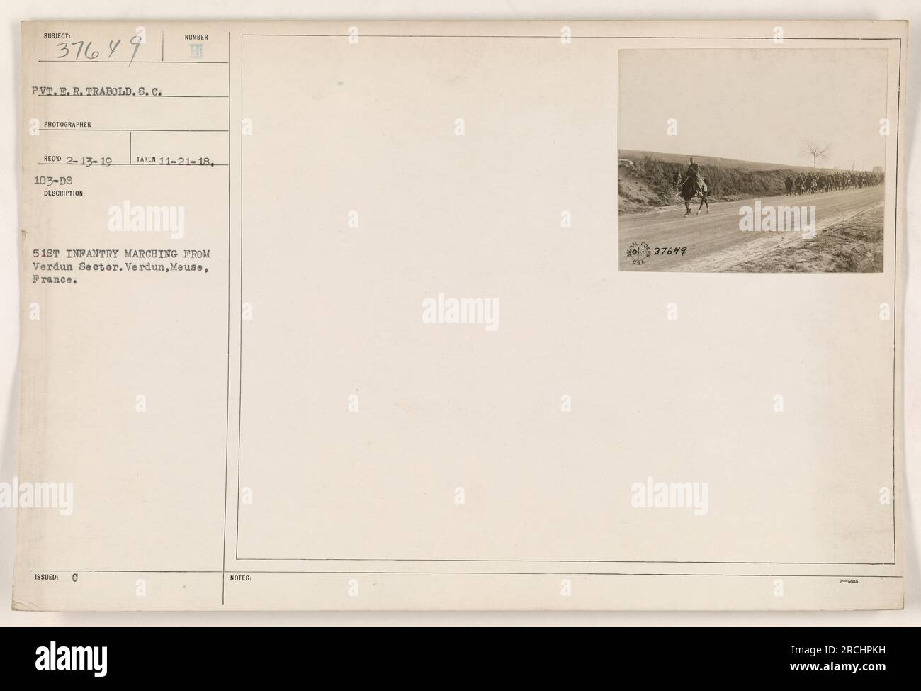"Soldier E.R. Trabold of the 51st Infantry captured in a photograph ...