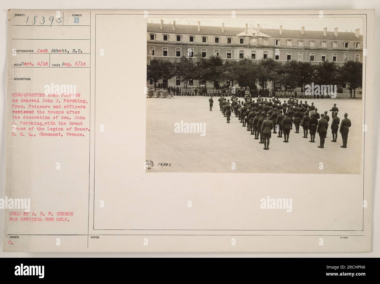 Decoration of general john j pershing hi-res stock photography and ...