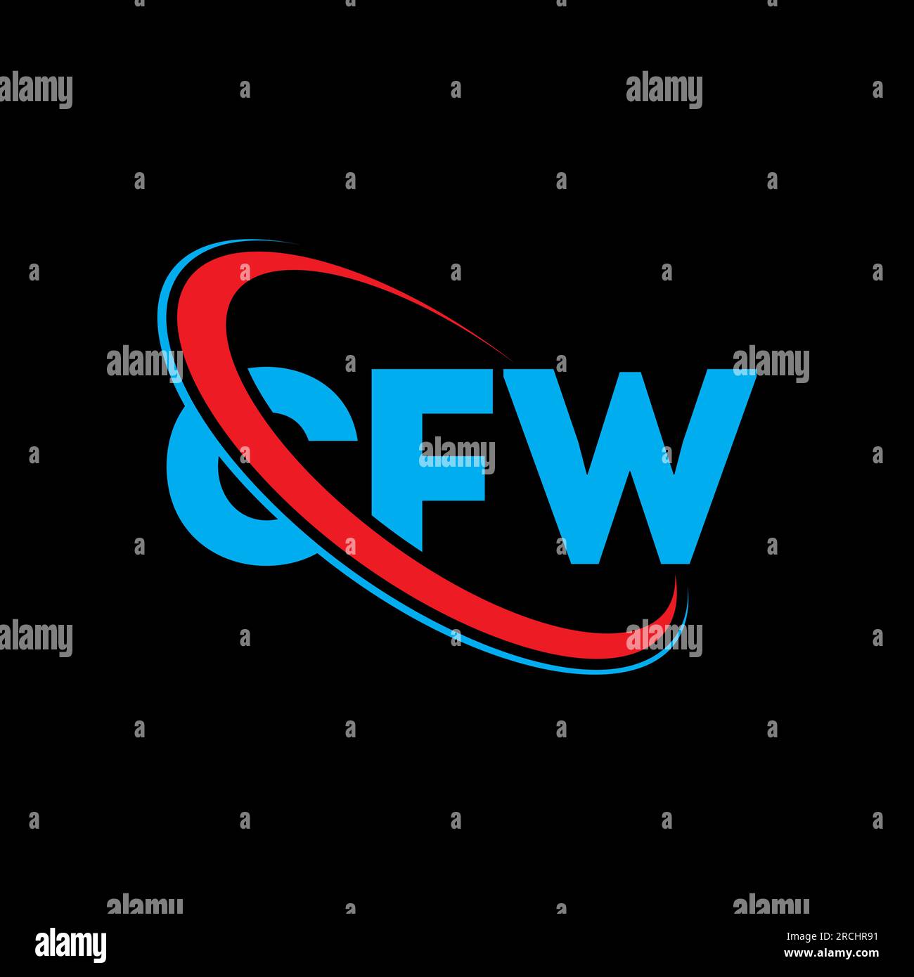 CFW logo. CFW letter. CFW letter logo design. Initials CFW logo linked with circle and uppercase ...