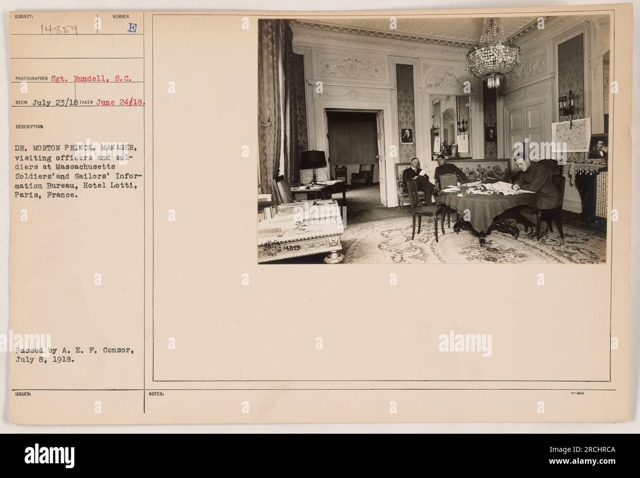 Sgt. Rundell, S.C., took this photograph (number 14859) on June 24 ...