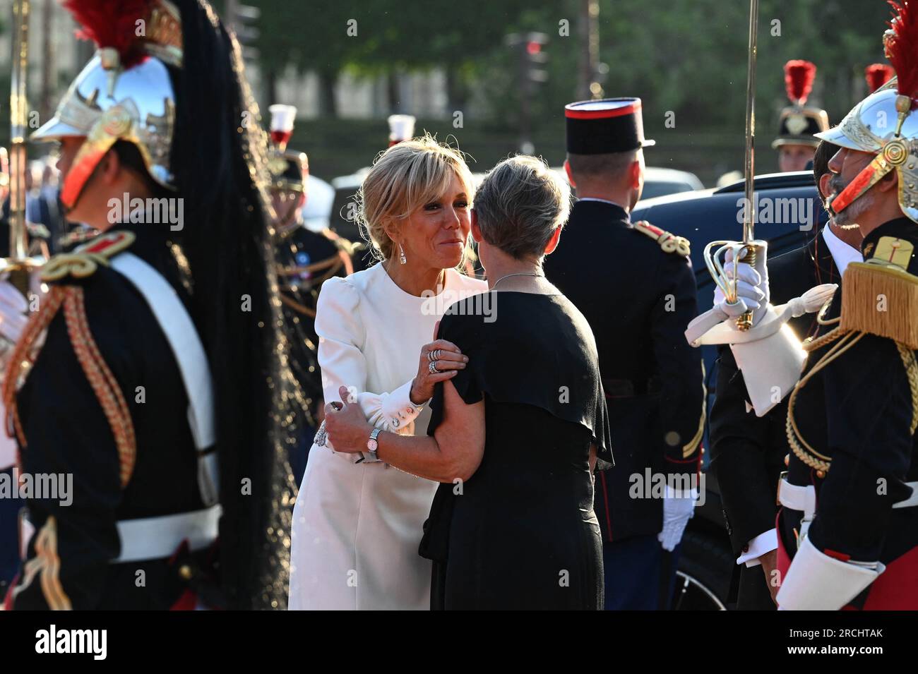 Paris, France. 14th July, 2023. French First Lady Brigitte Macron and ...