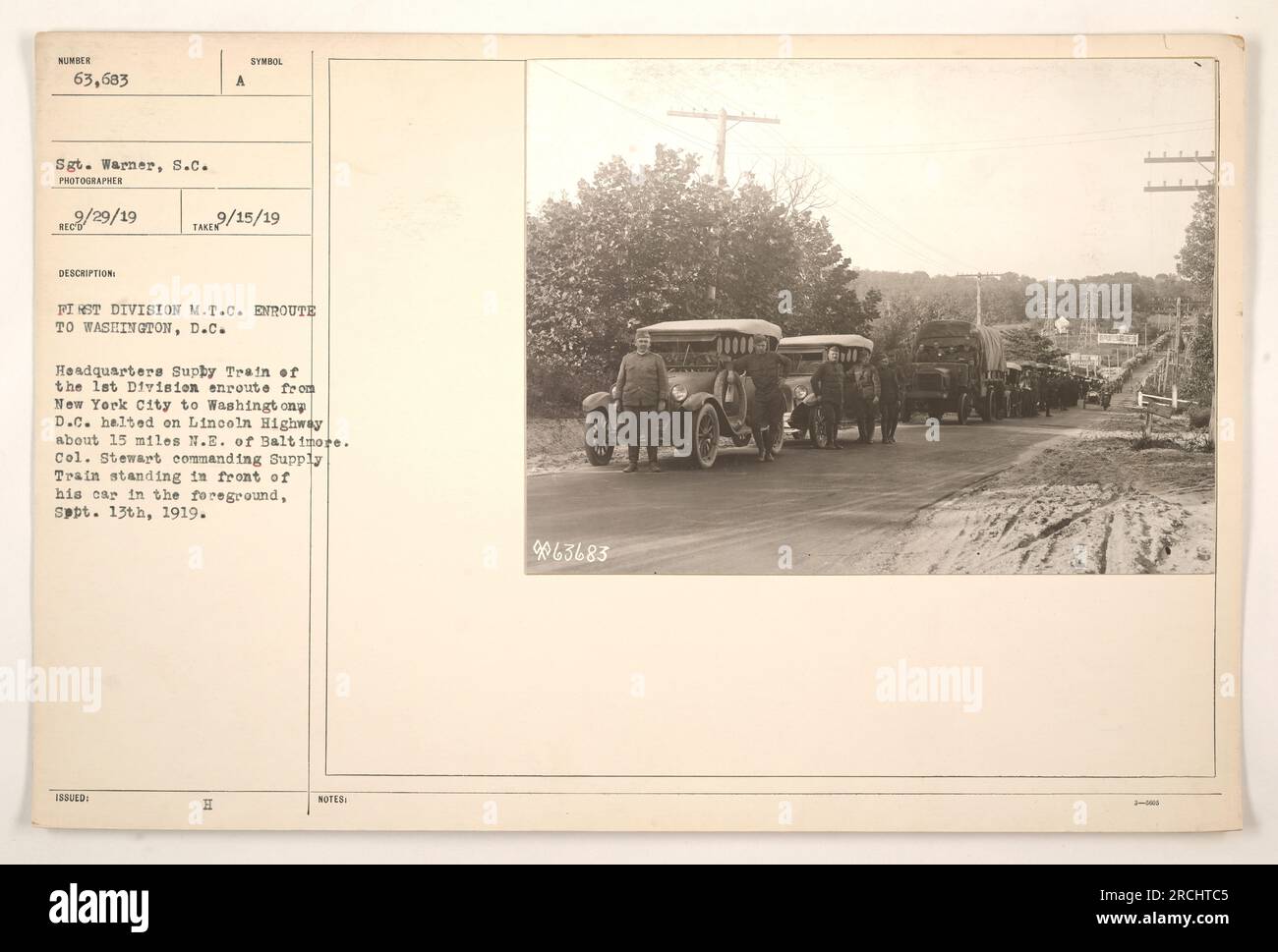 The headquarters supply train of the 1st Division of the Motor ...