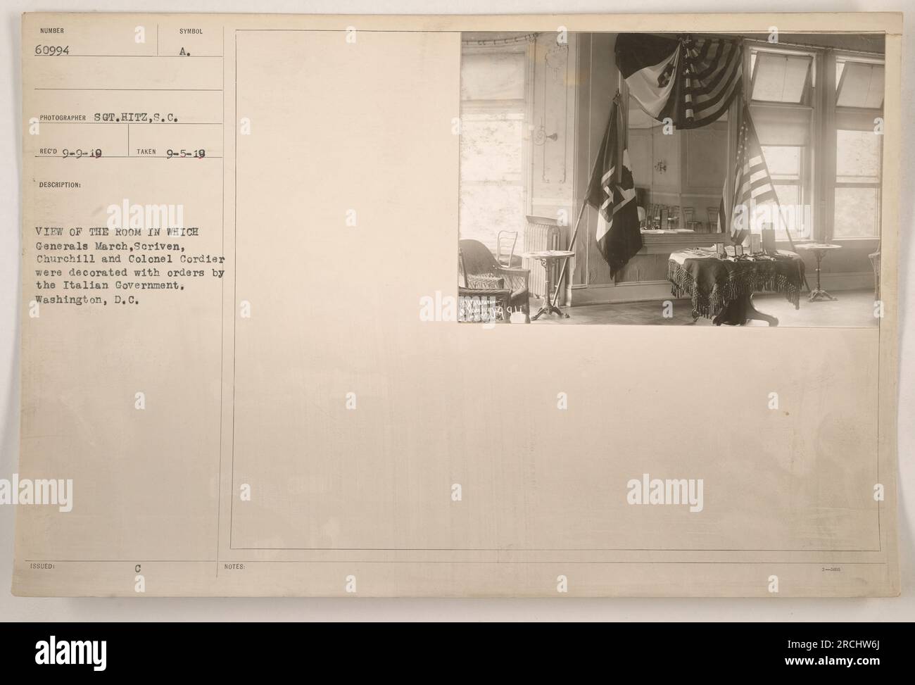 Generals March, Scriven, Churchill and Colonel Cordier were honored and ...