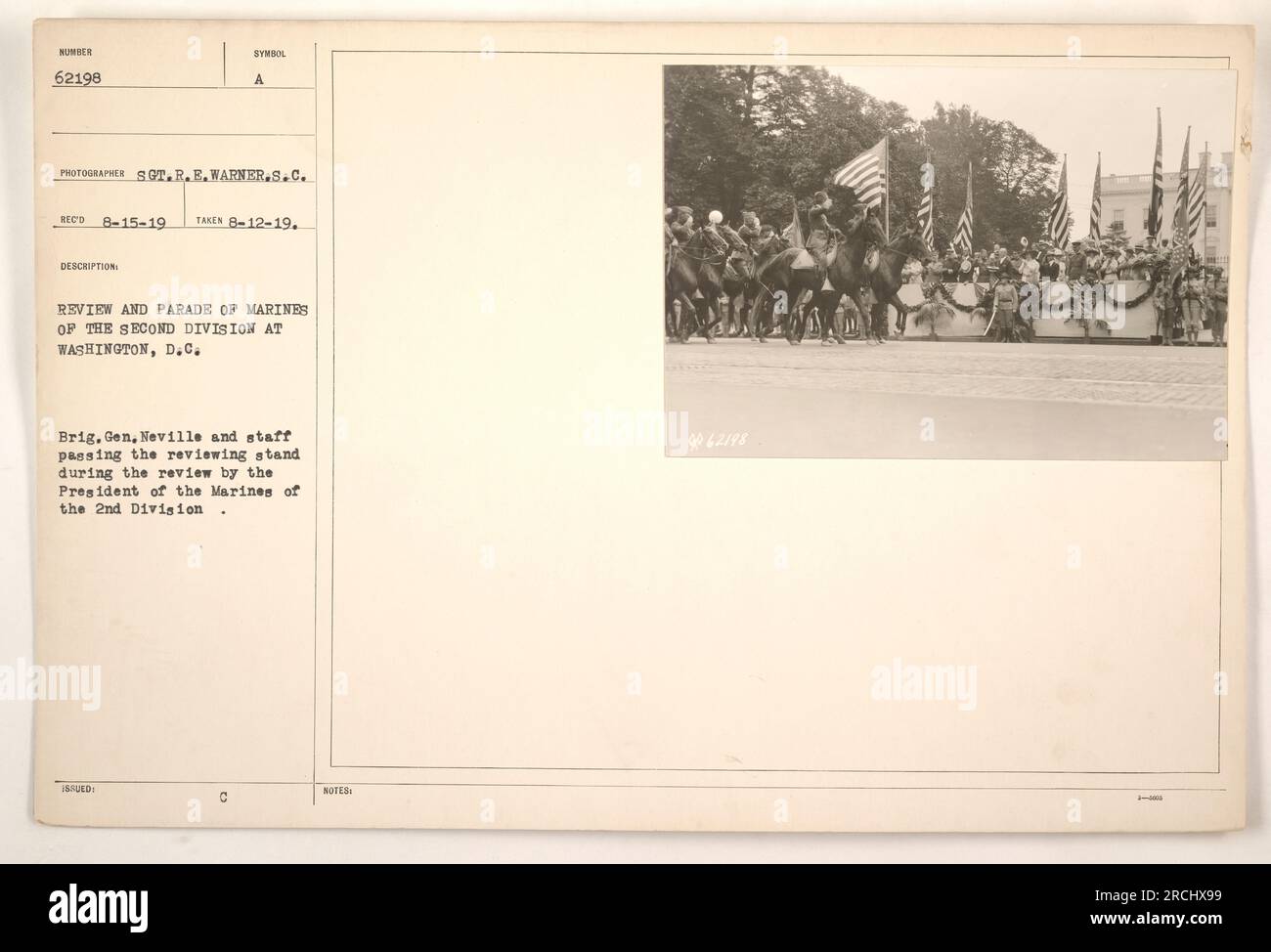 Brig. Gen. Neville and his staff passed the reviewing stand during a ...