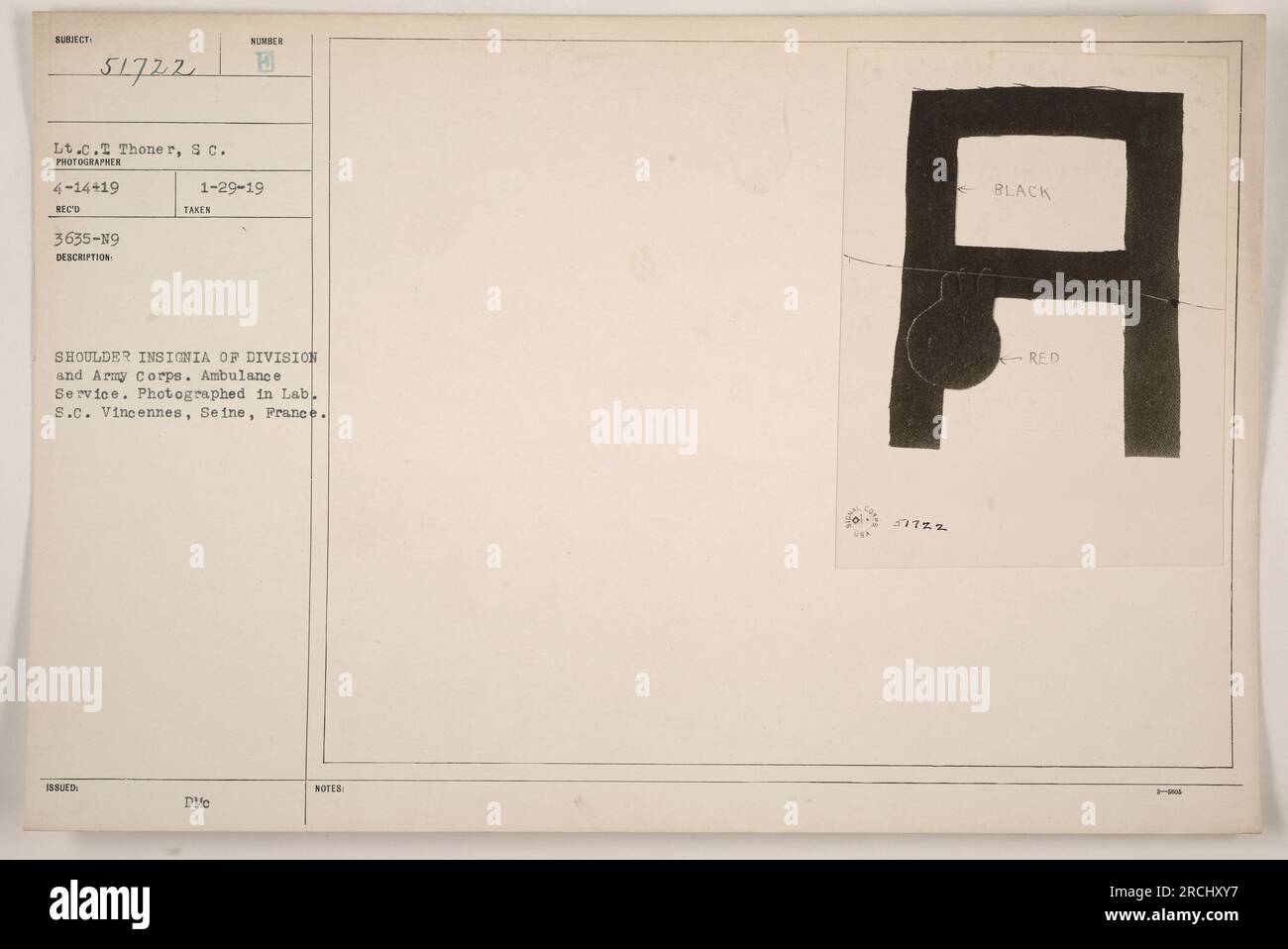 Shoulder insignia of the Division and Army Corps Ambulance Service ...