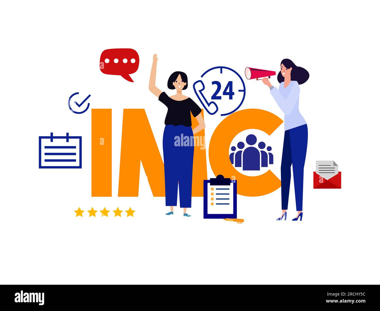 Integrated call center Stock Vector Images - Alamy