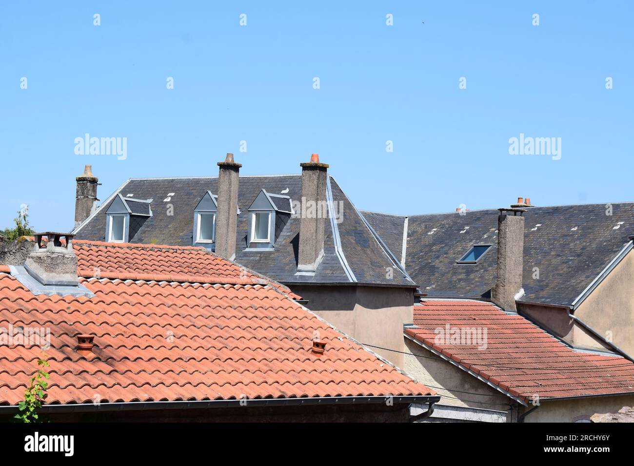 roof of a northern French small town Stock Photo - Alamy