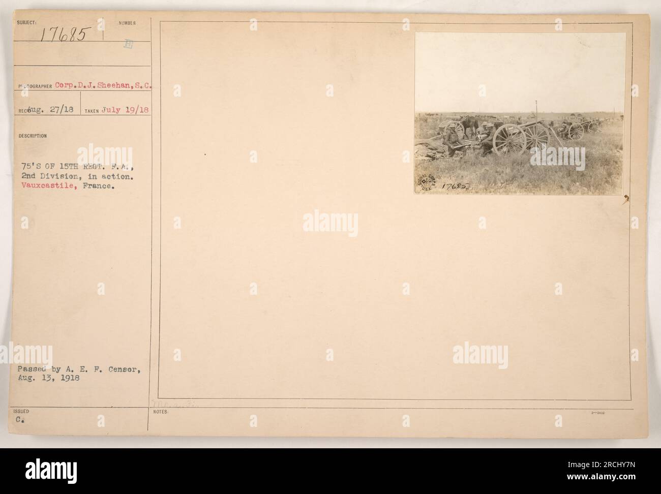 15th regiment field artillery hi-res stock photography and images - Alamy