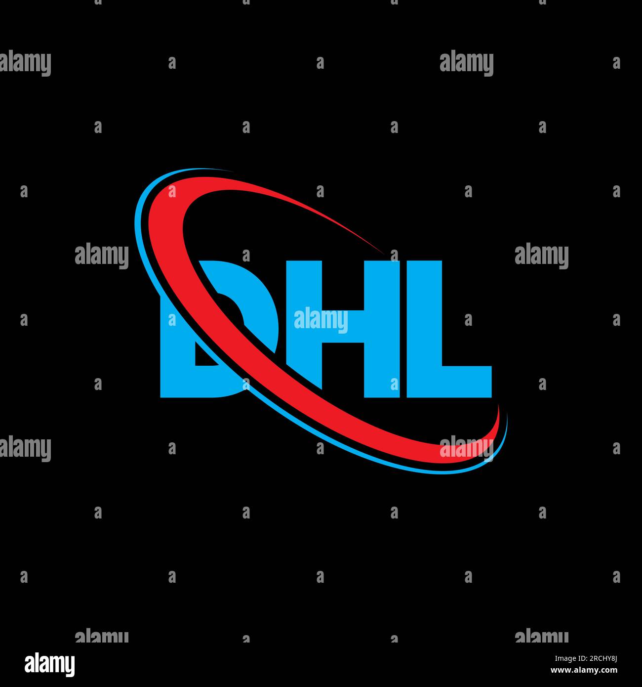 DHL logo. DHL letter. DHL letter logo design. Initials DHL logo linked ...