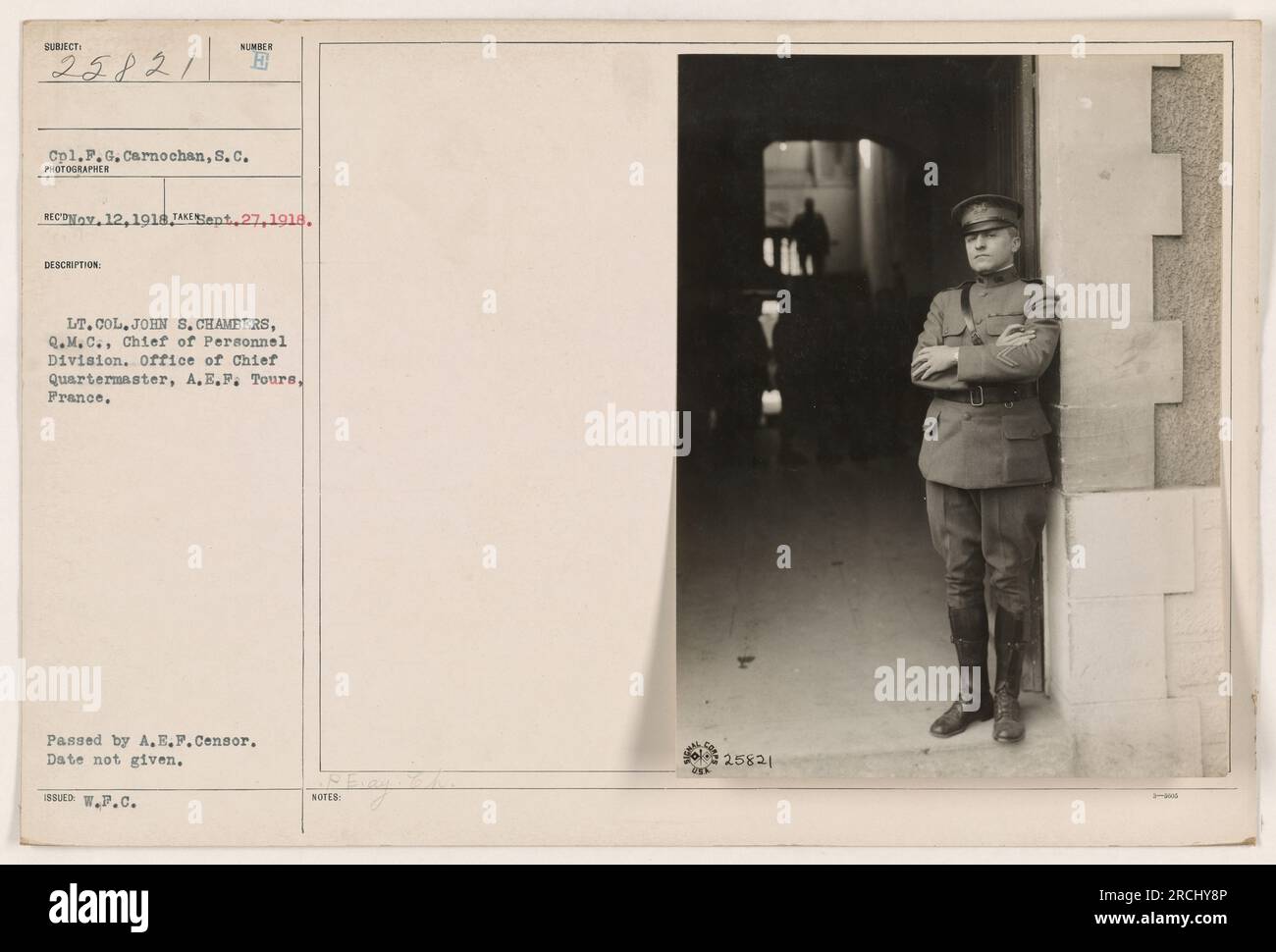 Lt col john s chambers hi-res stock photography and images - Alamy