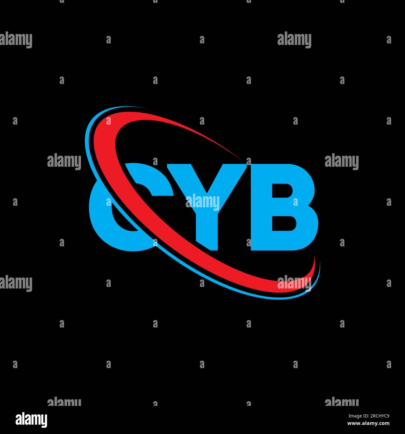 CYB logo. CYB letter. CYB letter logo design. Initials CYB logo linked with circle and uppercase ...